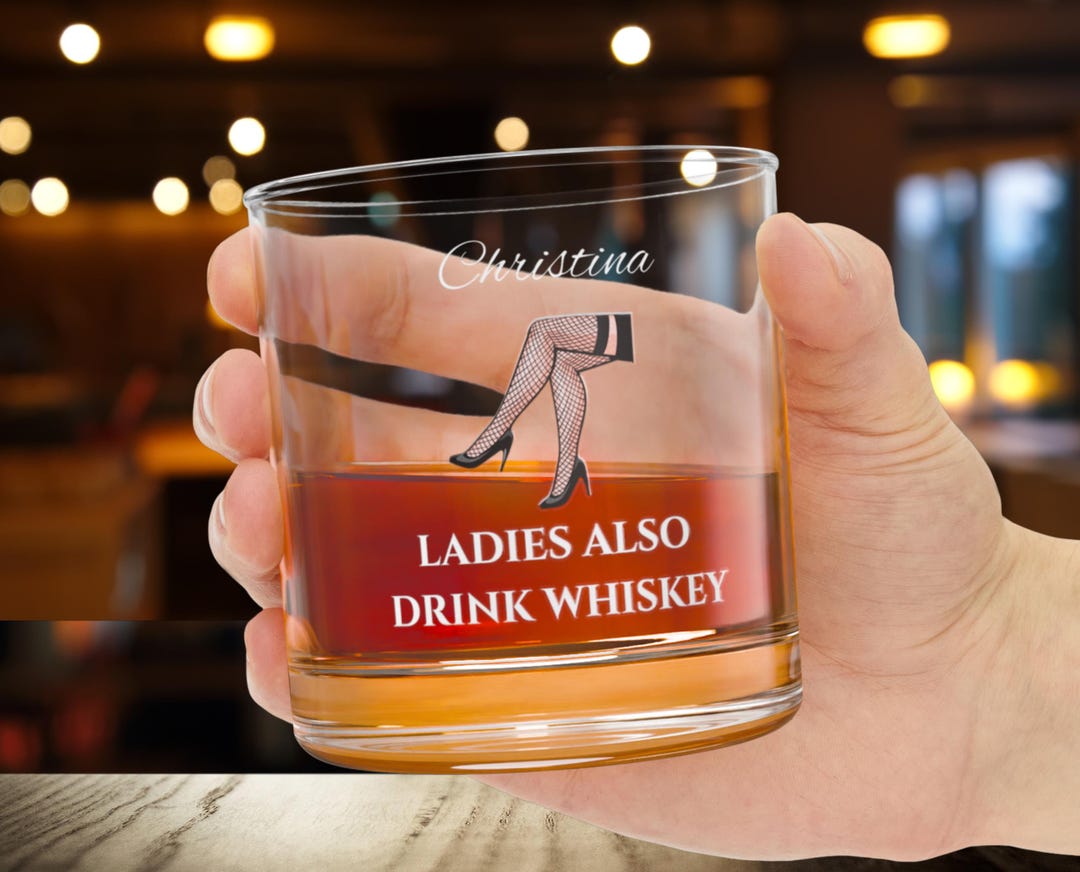 Whiskey Rocks Glass, Funny Women Drinkware, Barware, Bourbon Glass ...