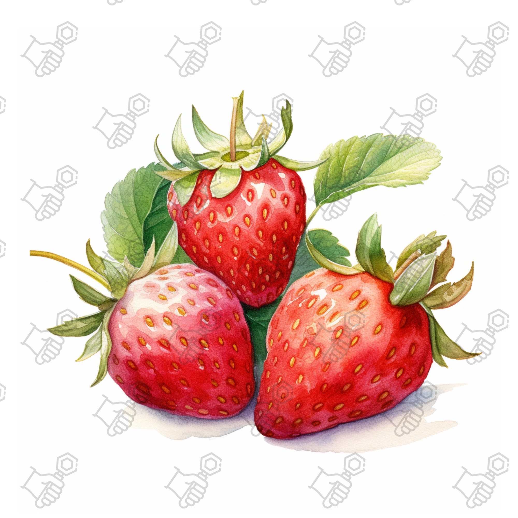 Strawberry Art Print Bundle - Strawberry Wall Art - Bakery Print ...