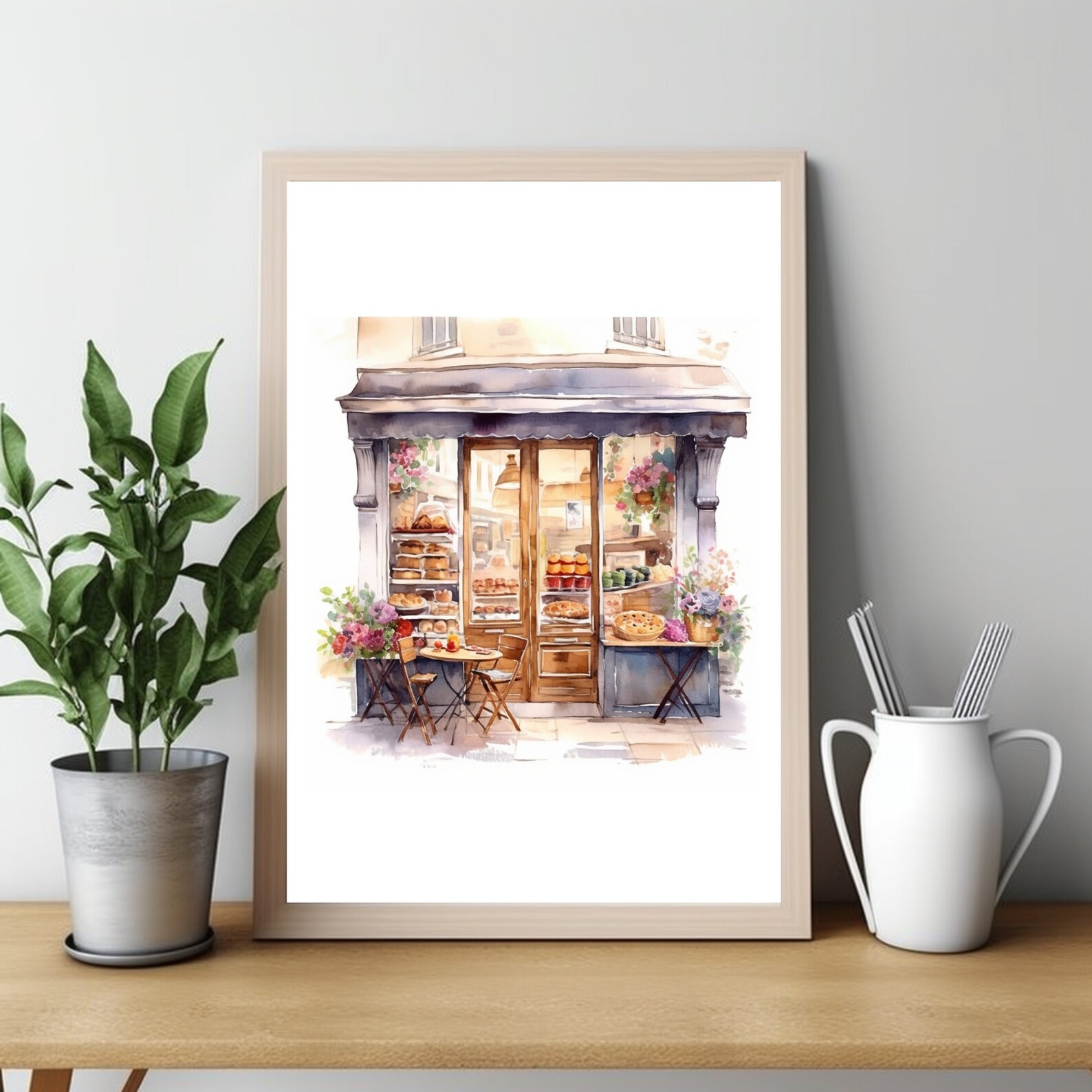 French Bakery Print, Parisian Cafe Print, Bakery Art Print, Bakery Wall ...