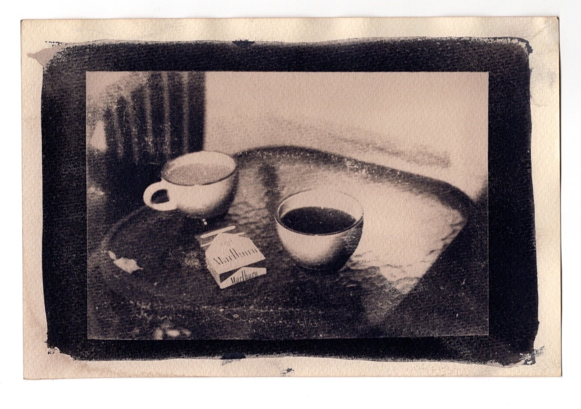 Coffee Stained Cyanotype Signed Print - Etsy