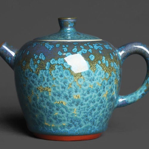 Blue Ceramic Teapot Handmade Pottery Tea Pot Extra Large - Etsy