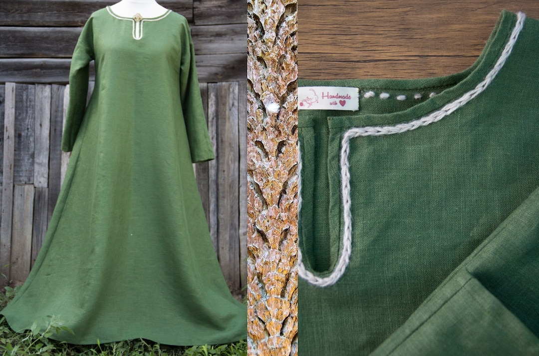 Viking Tunic Linen Handmade Embroidery - Etsy
