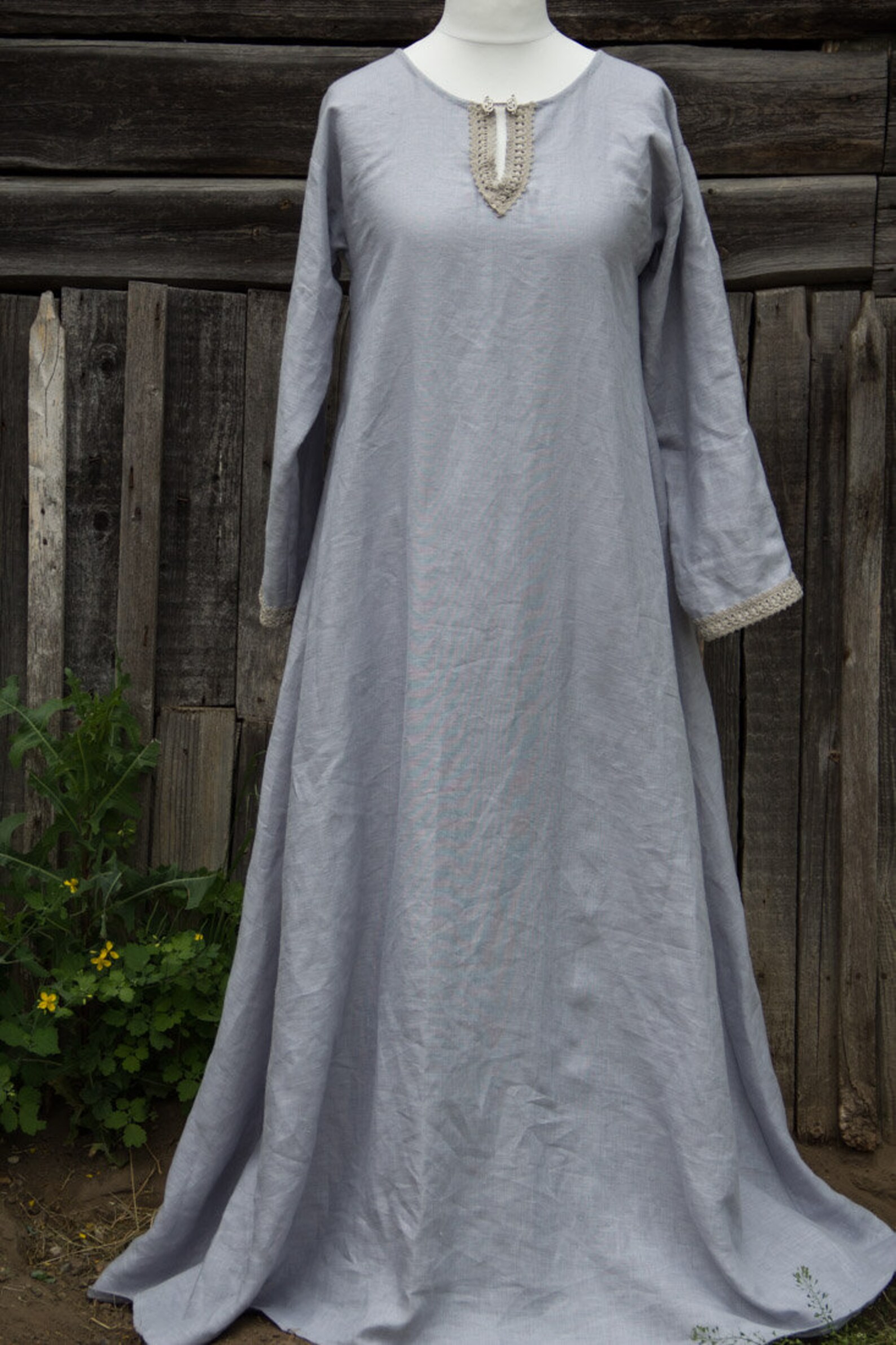 Viking Apron Dress Set Linen Eco Dress Viking Dress - Etsy