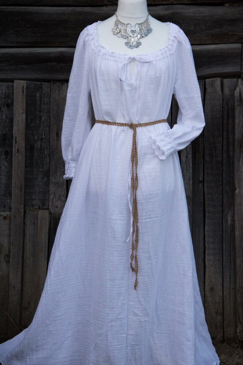 Tencel Dress Embroydered Pagan Clothing Tunic Dress - Etsy