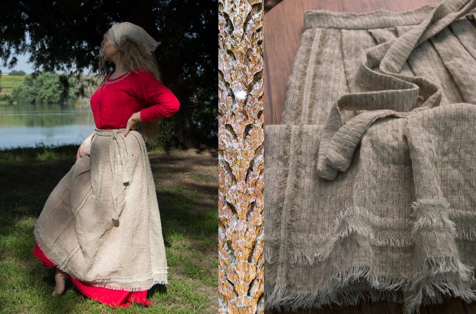 Viking Apron Linen Viking Skirt Handmade ECO Cloth - Etsy