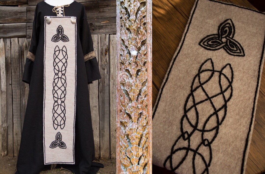Viking Apron Panel for Apron Dress Handmade Embroidery Apron Cloth - Etsy