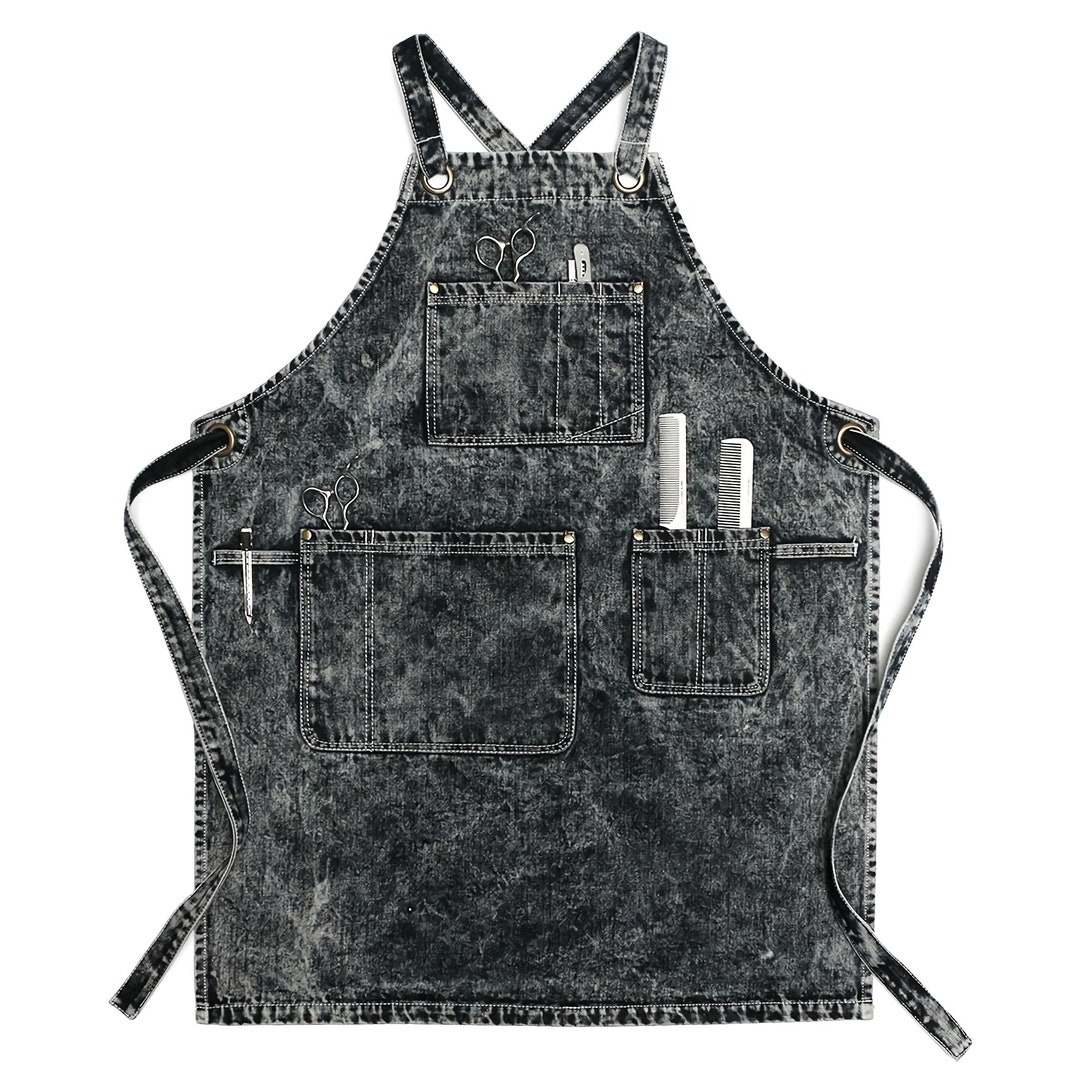 Customized Personalized Denim Apron Barber Haircutter Coiffeur Hair ...