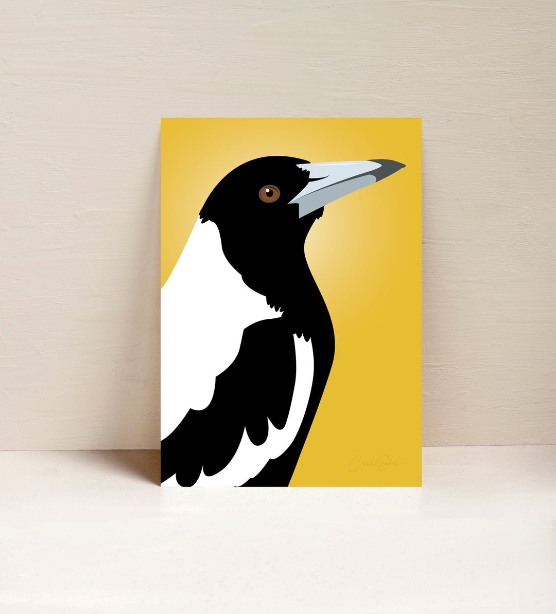Magpie Print, Bird Print, Australian Bird Wall Art, Digital ...