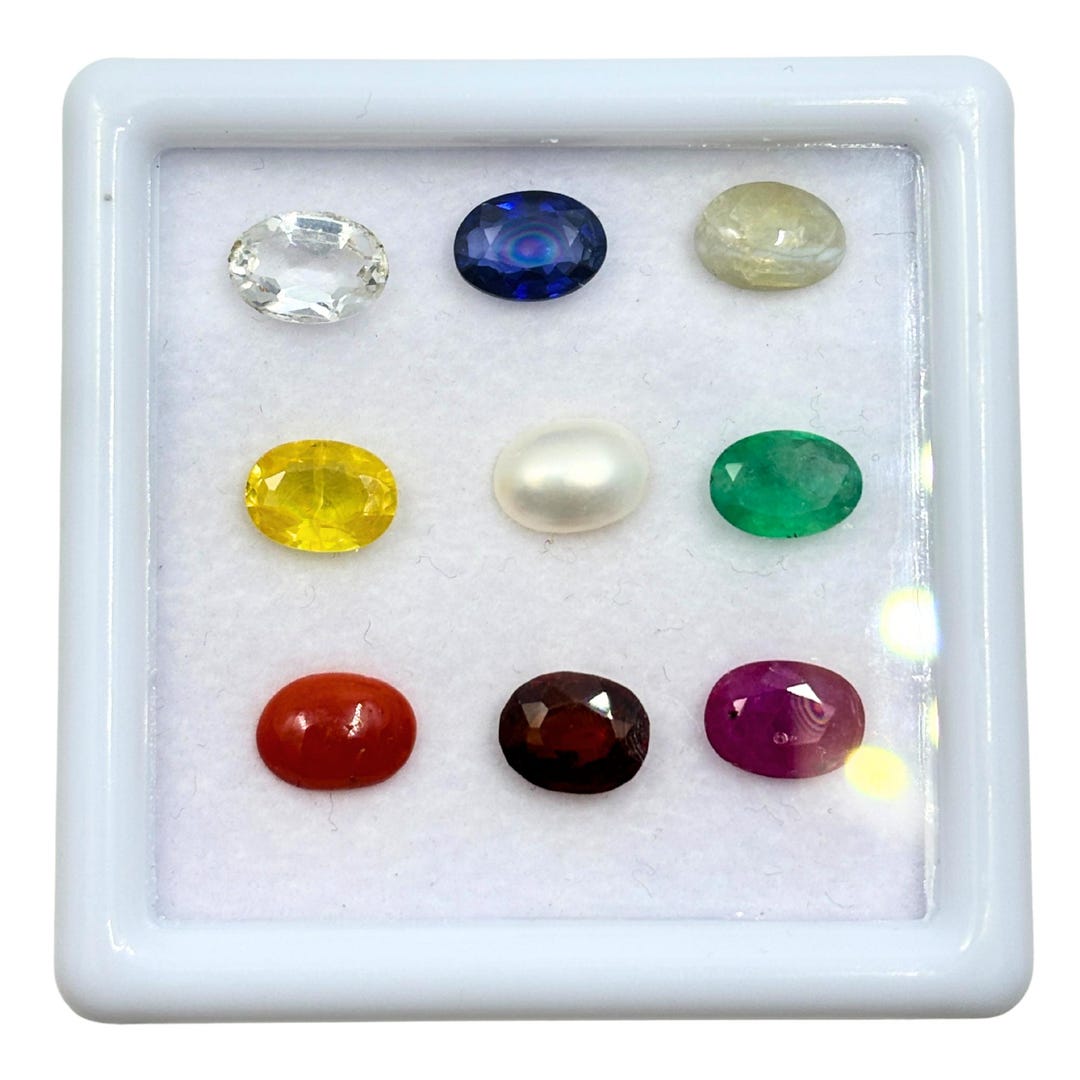 Navratan Gemstone Set – 9 Natural Stones,navaratna Gems for Vedic ...