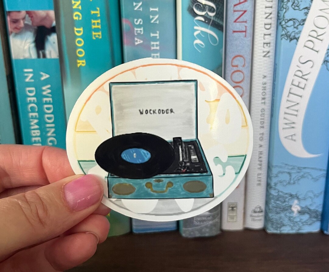 Record Player Sticker- Aesthetic, Weatherproof Sticker for Laptop ...
