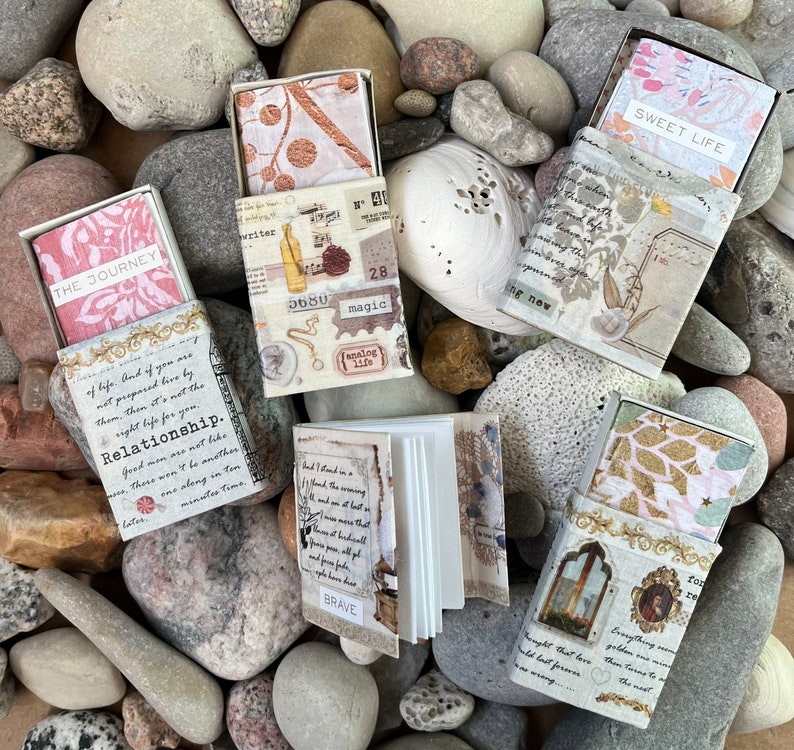 Handmade Mini Journal, Pocket Size Notebook, Gratitude Journal, Pocket ...