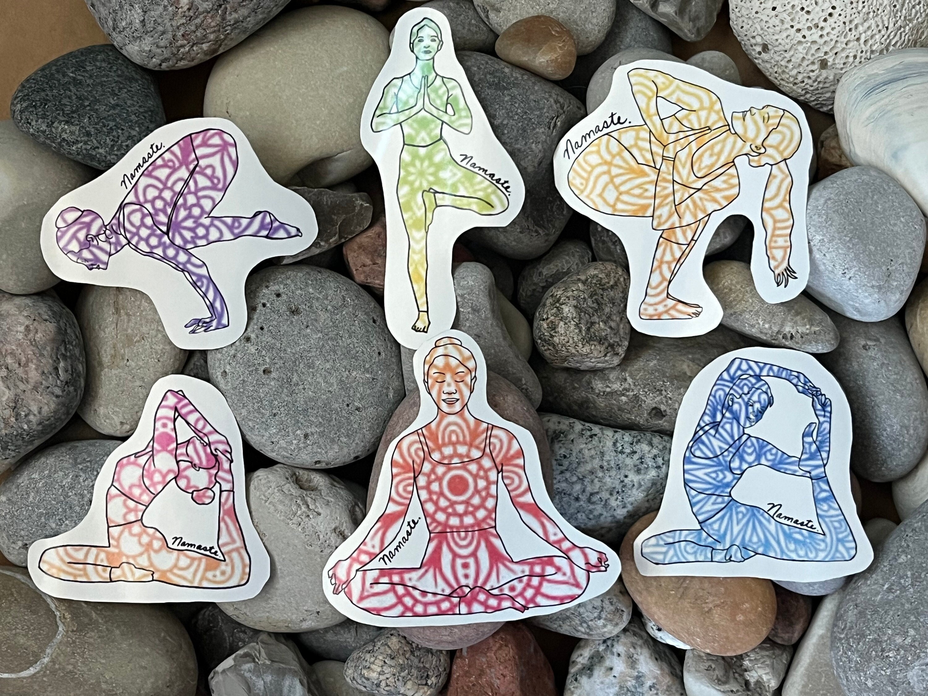 Yoga Sticker - Aesthetic, Weatherproof Sticker for Your Laptop, Kindle ...