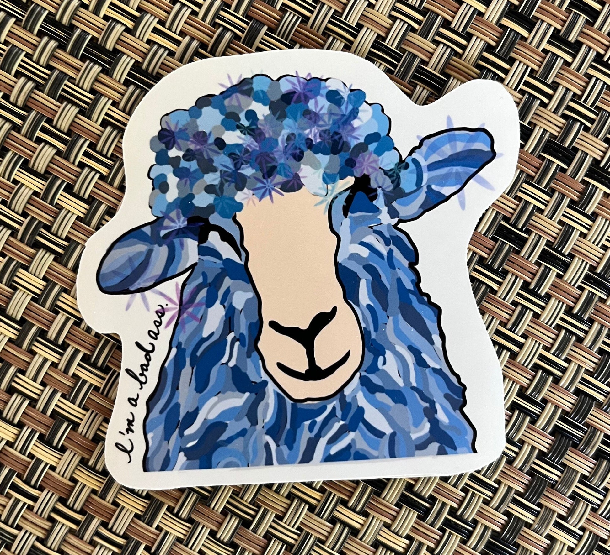 Sheep Sticker- Aesthetic, Weatherproof Sticker for Laptop, Kindle ...