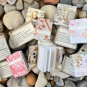 Handmade Mini Journal, Pocket Size Notebook, Gratitude Journal, Pocket ...