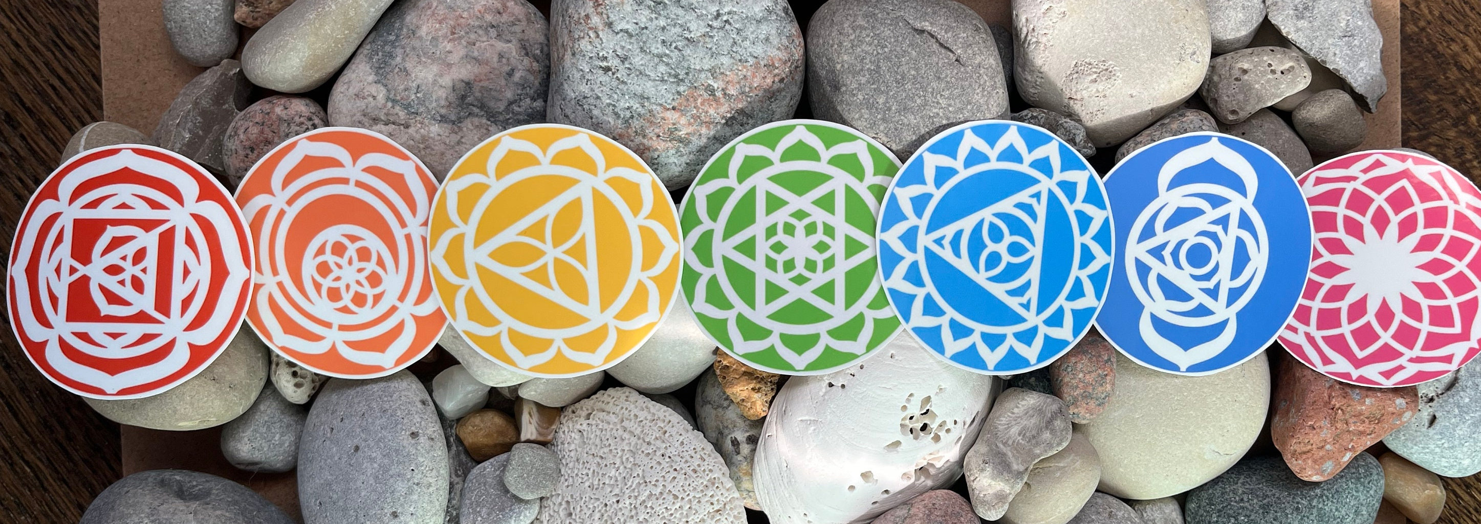 7 Chakra Sticker Set Weatherproof Sticker Set, One for Each Chakra, for ...