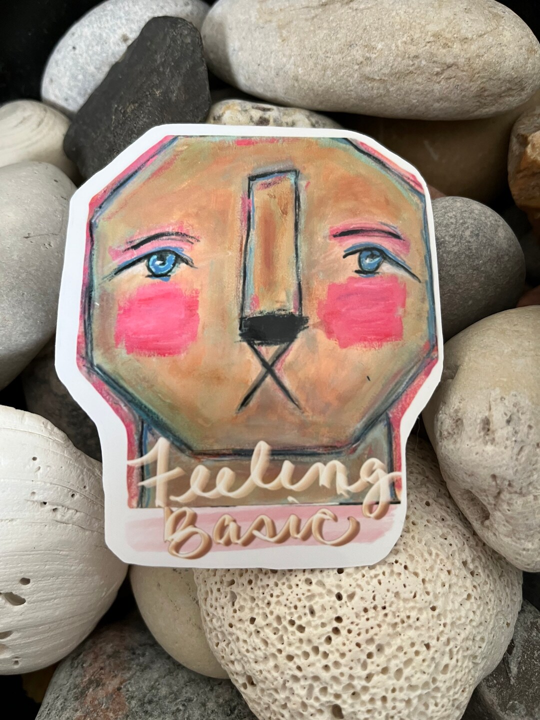 Sad Bear Sticker/decalfeeling Basic Whimsical Sticker for Laptop, Water ...