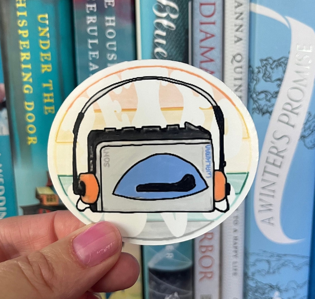 80s Walkman Sticker- Aesthetic, Weatherproof Sticker for Laptop, Kindle ...