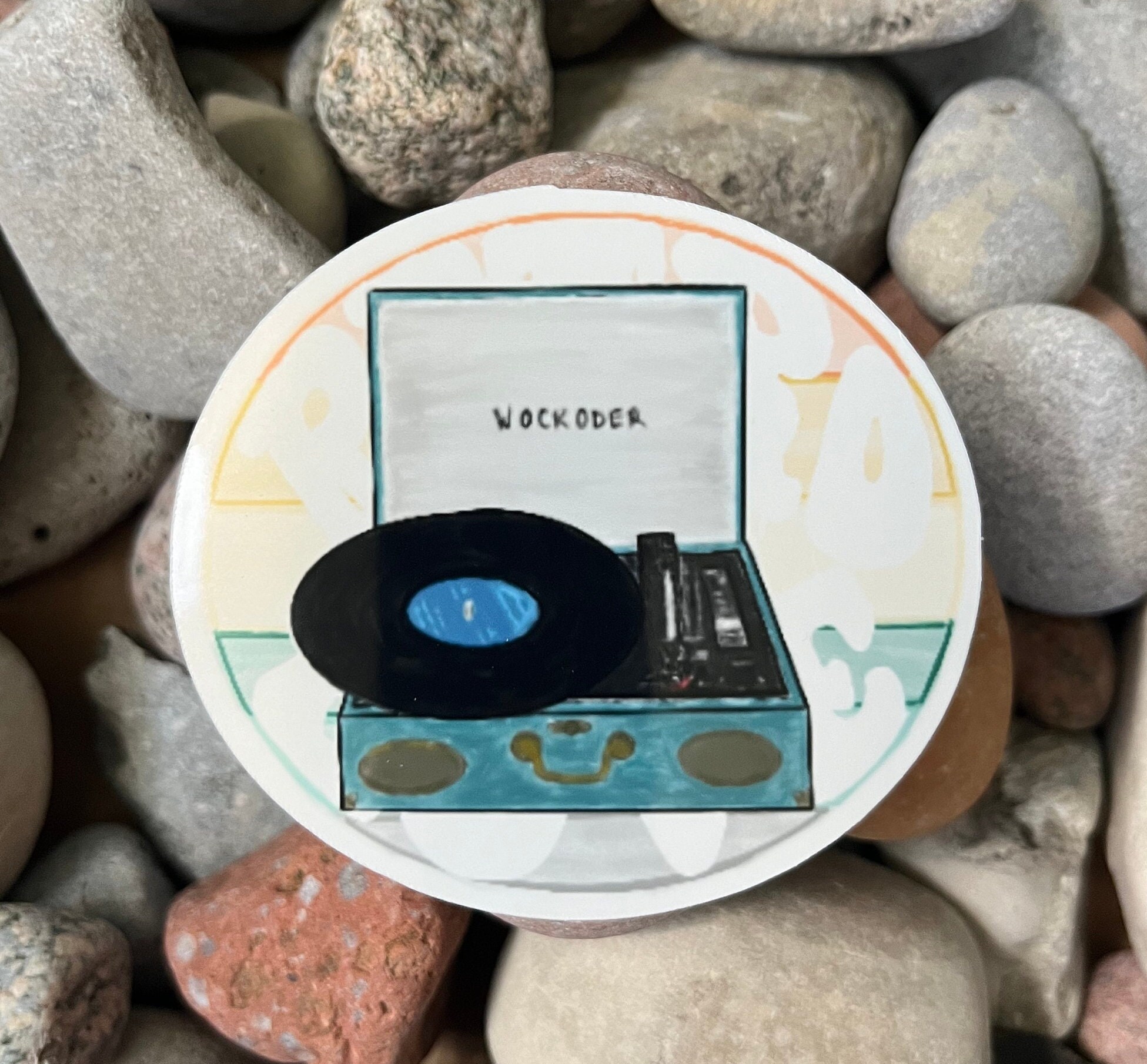 Record Player Sticker- Aesthetic, Weatherproof Sticker for Laptop ...