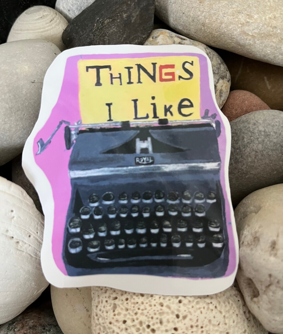 Typewriter Sticker/decal/art Things I Like for Laptops, Water Bottles ...