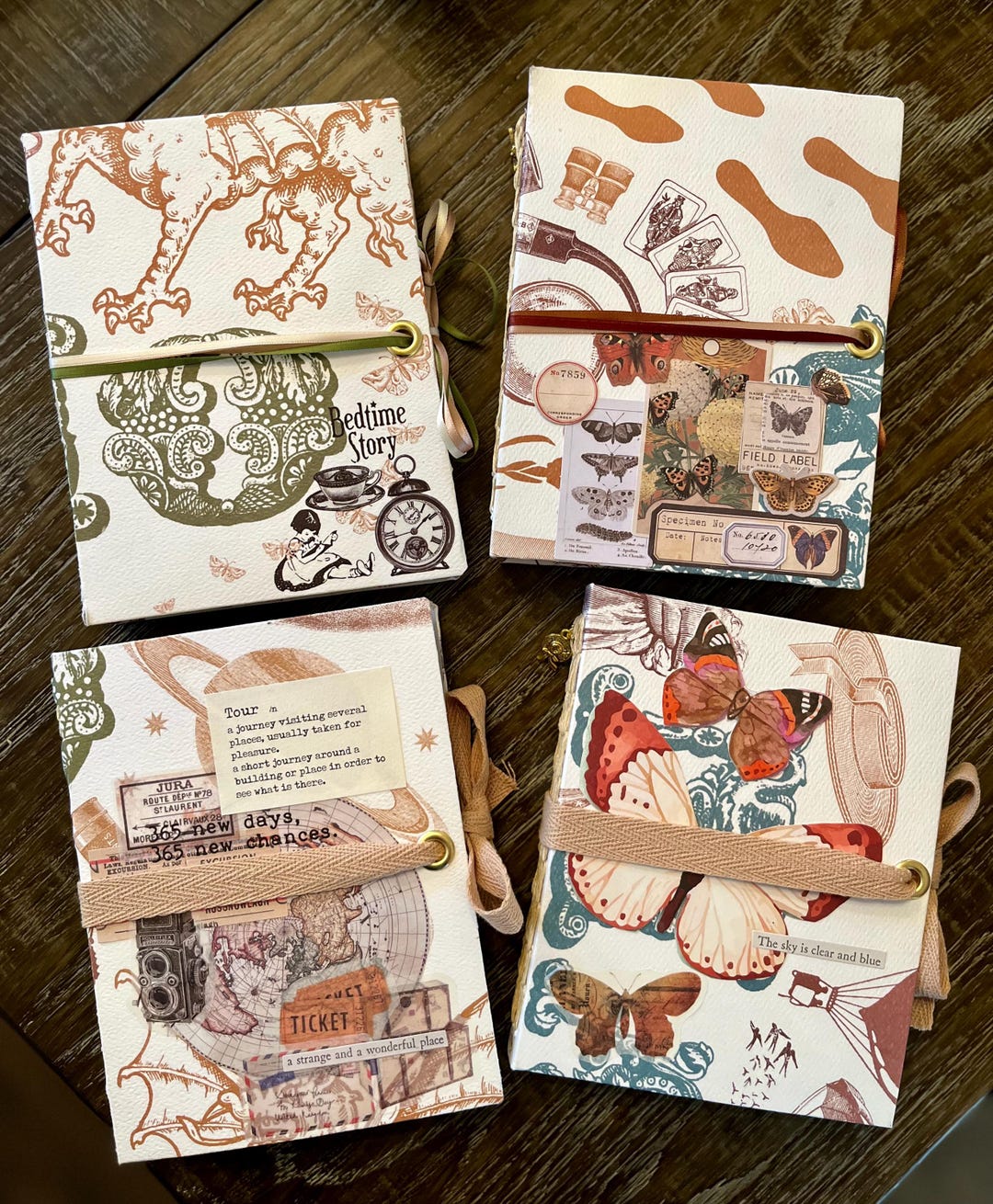 HANDMADE JOURNALS, One-of-a-kind Blank Junk Journal, 120 Unique Pages ...