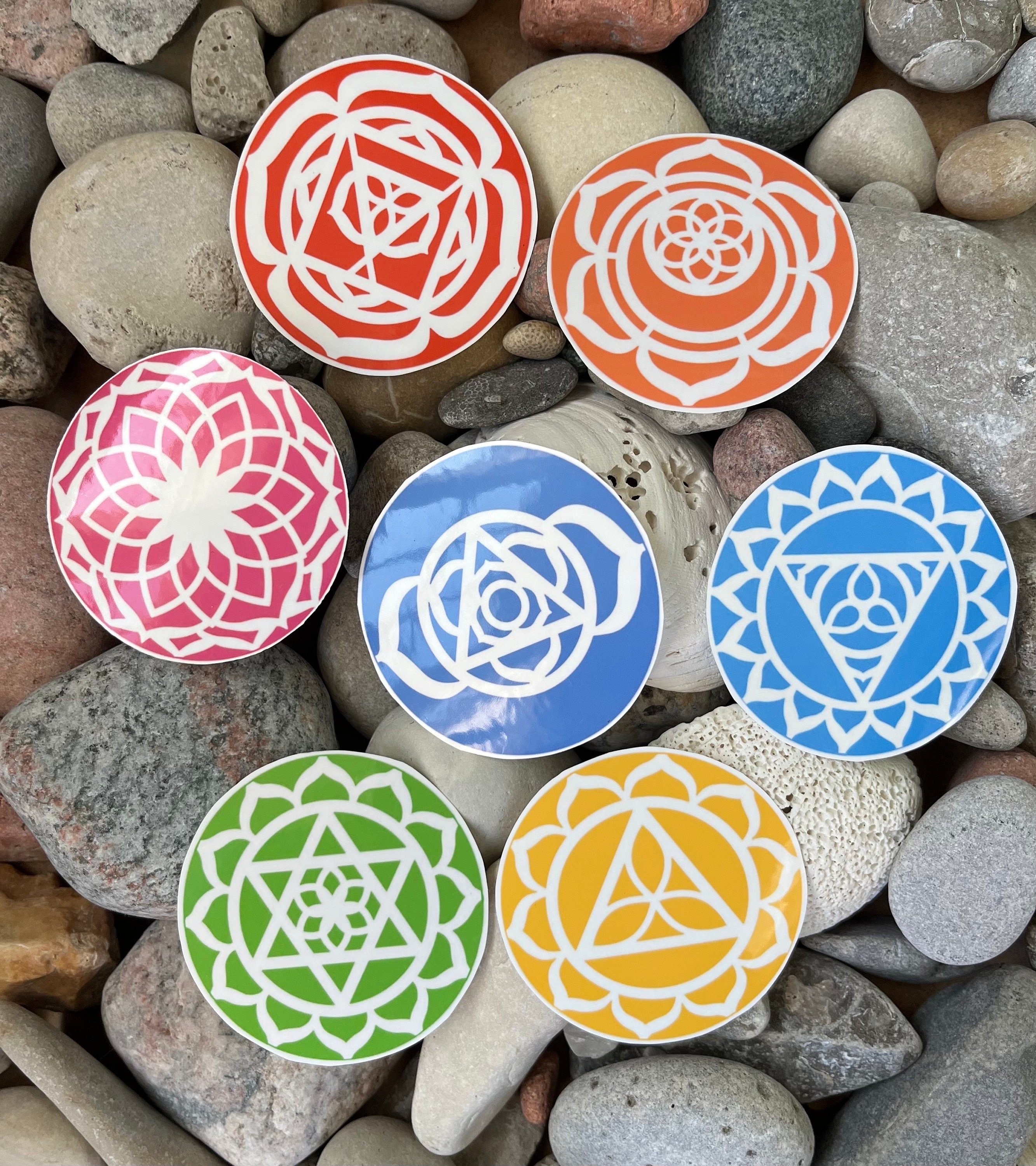 7 Chakra Sticker Set Weatherproof Sticker Set, One for Each Chakra, for ...