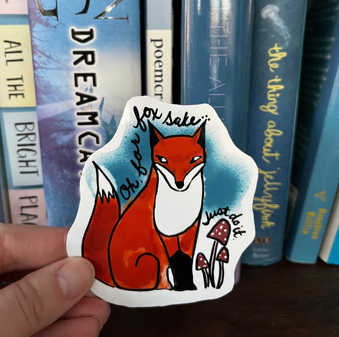 Fox Laptop Sticker- Aesthetic, Weatherproof Sticker for Laptop, Kindle ...