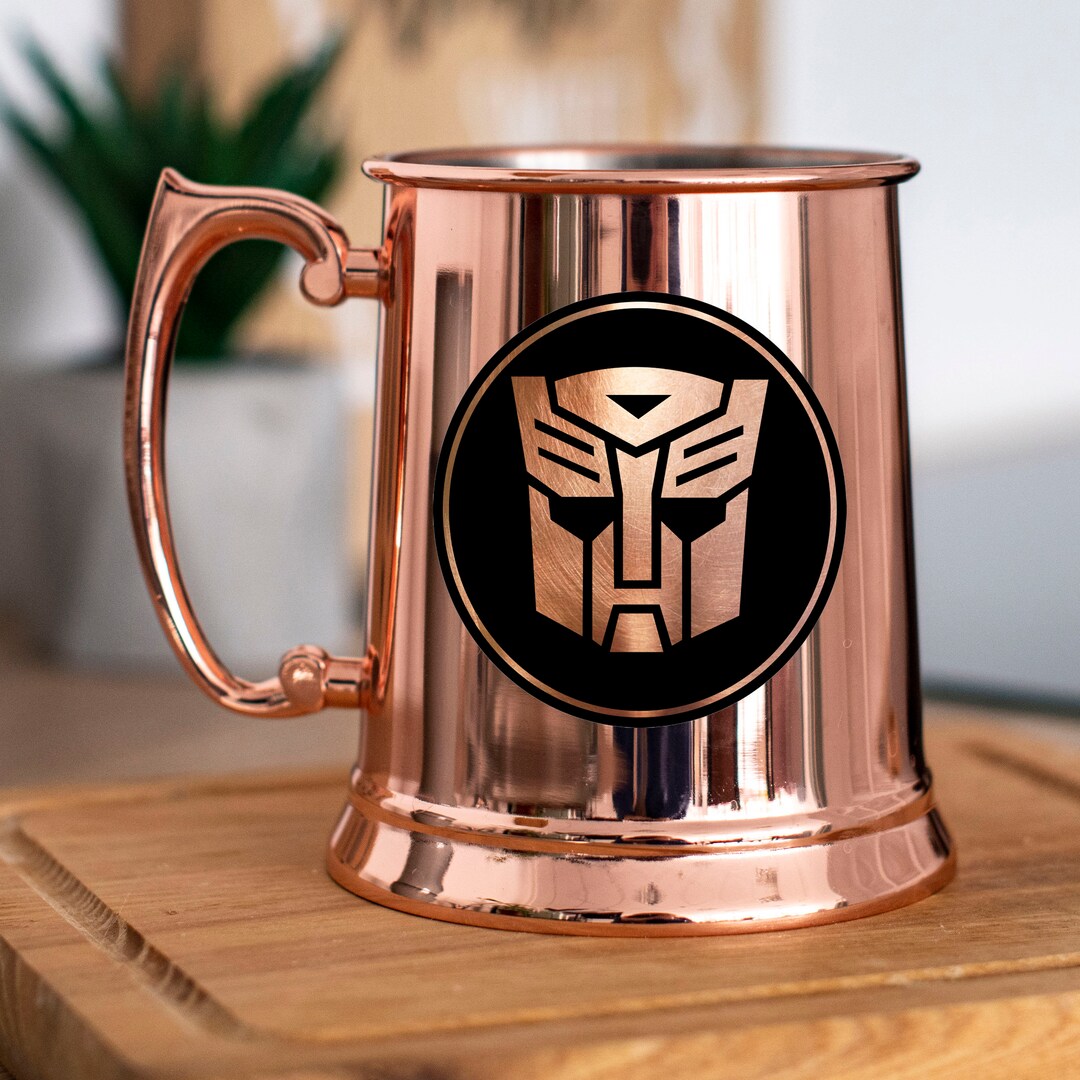 Autobot Beer Pewter, Personalized Transformers Travel Beer Mug, Movie Beer Stein With Custom ...
