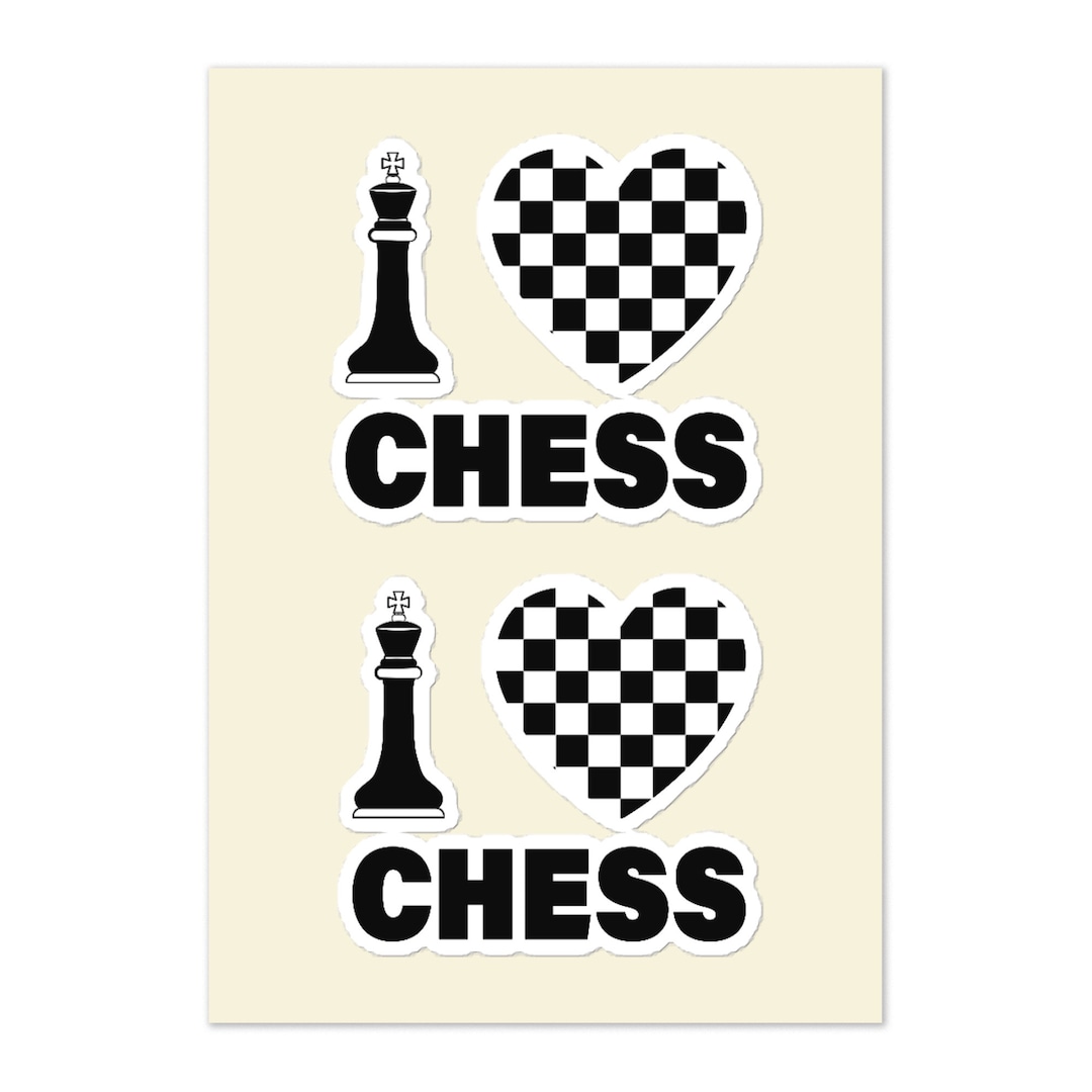 I Love Chess Sticker Sheet - Etsy