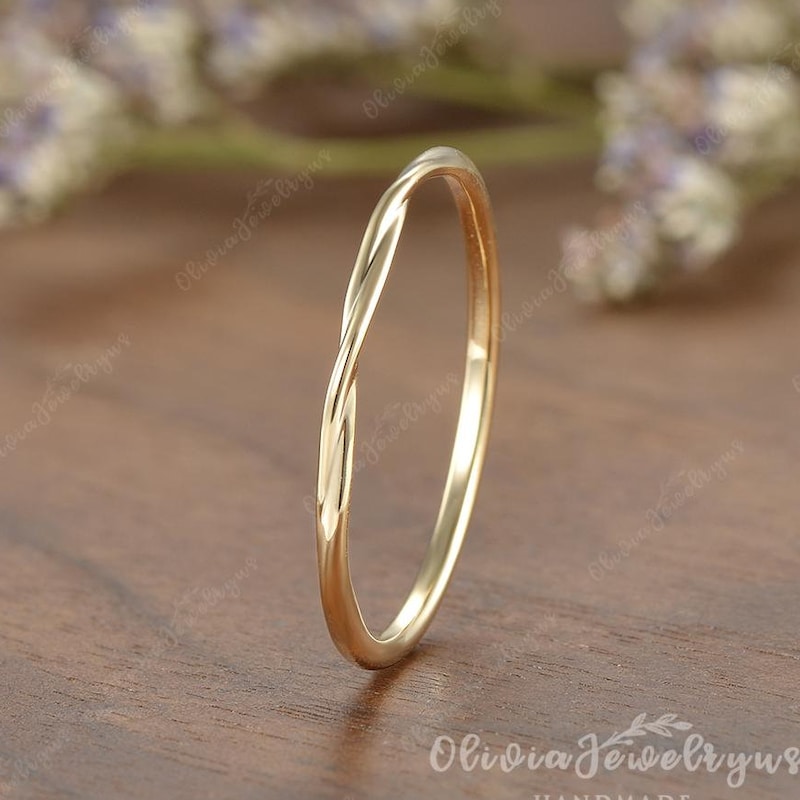 Simple Gold Wedding Rings - Etsy