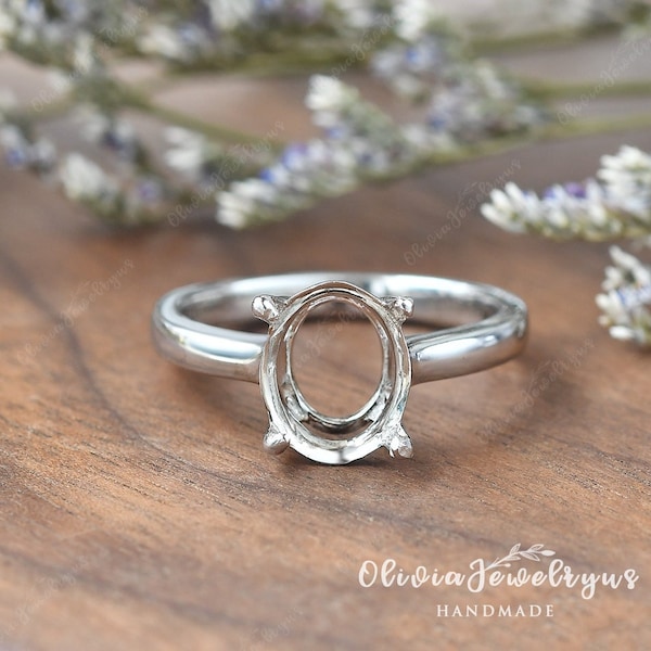 Ring Settings Oval Without Stone - Etsy