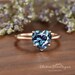 Alexandrite Engagement Ring Heart Cut Alexandrite Ring Rose - Etsy