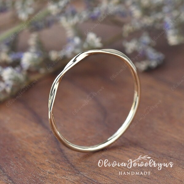 Gold Simple Wedding Band Women - Etsy