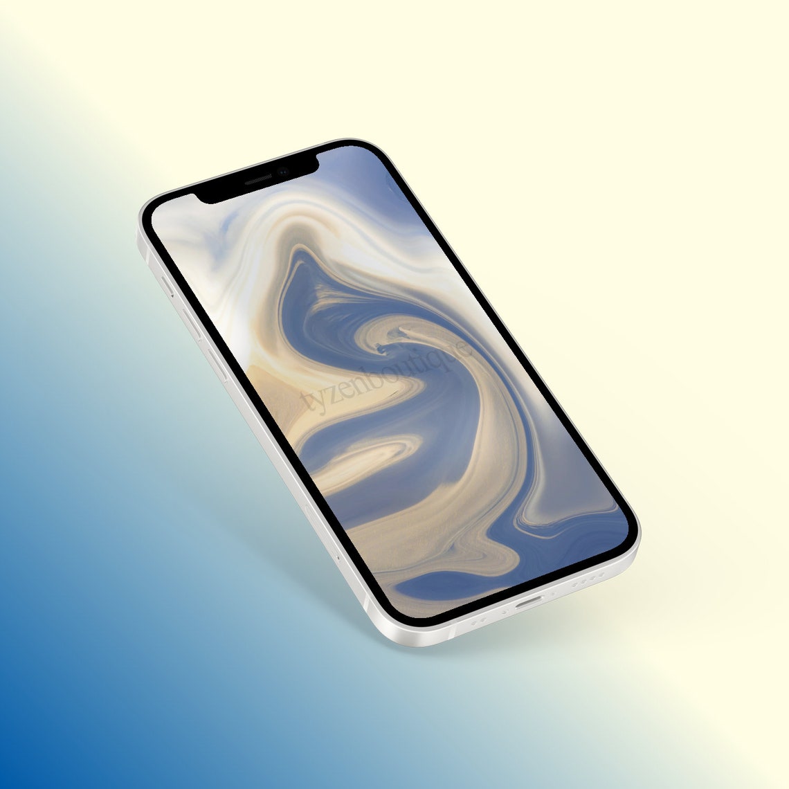 4K Blue and Gold Marble Smartphone Wallpaper, iPhone Wallpaper, Android ...