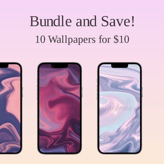 Bundle and Save 10 Pack of 4K Pastel Marble Smartphone - Etsy