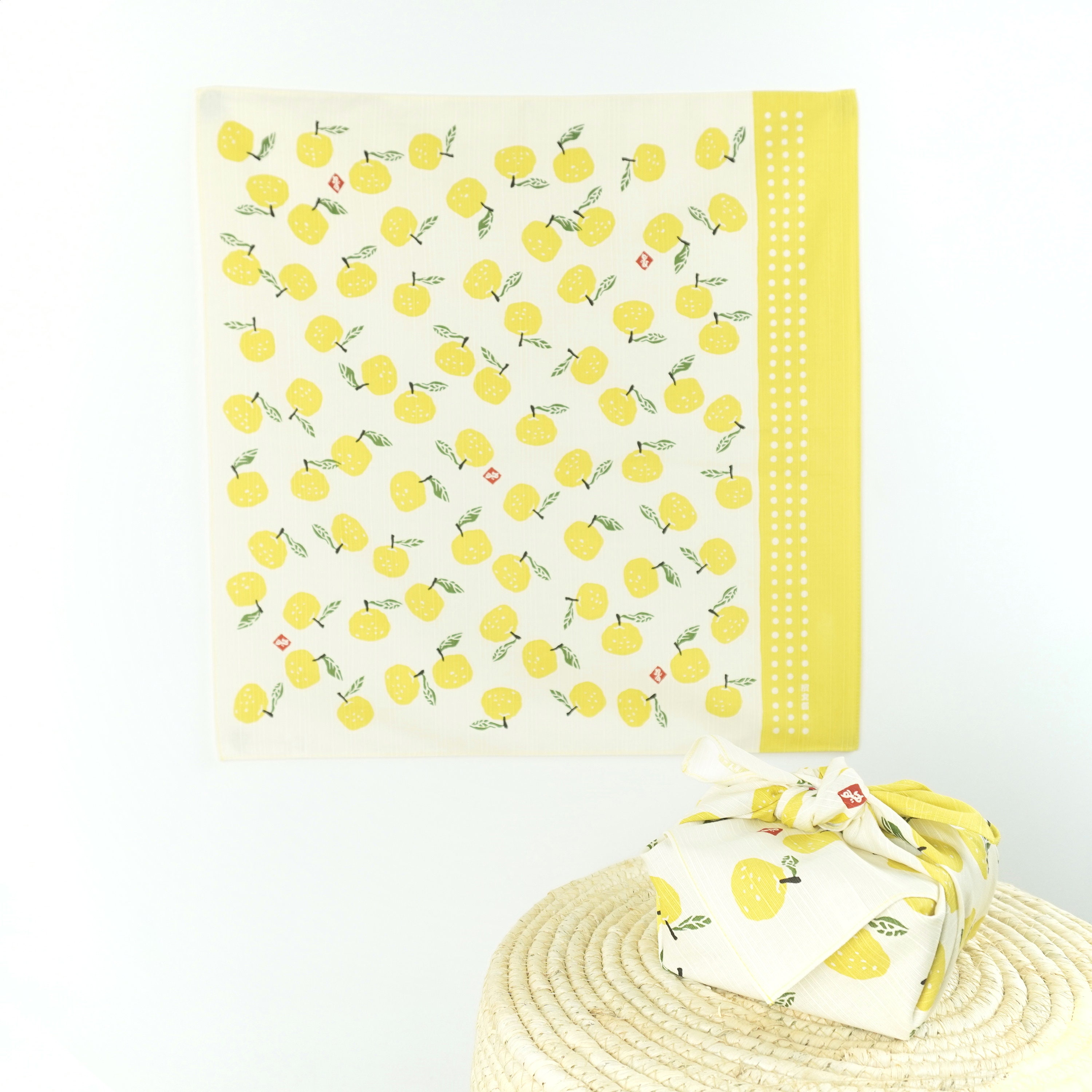 50 X 50cm, Yuzu, Furoshiki, Japanese Wrapping Cloth, Furoshiki Gift ...