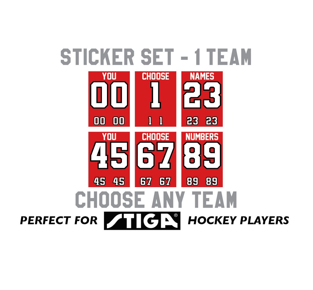 Stiga Table Hockey Custom Sticker Set for 6 Players - 1 Team - Etsy