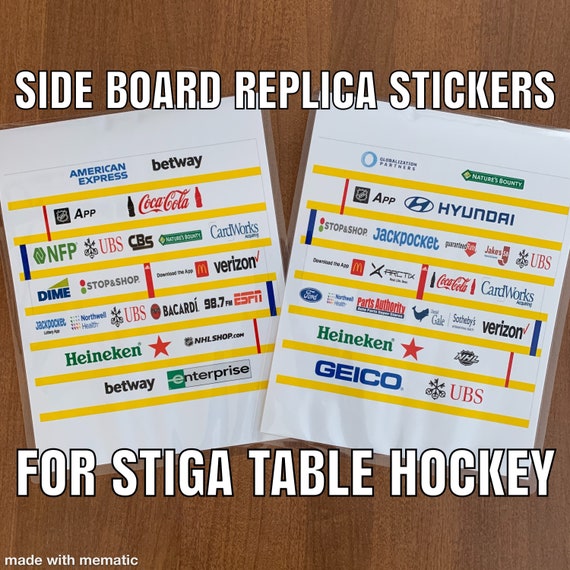 Stiga Hockey Side Board Decals - Etsy