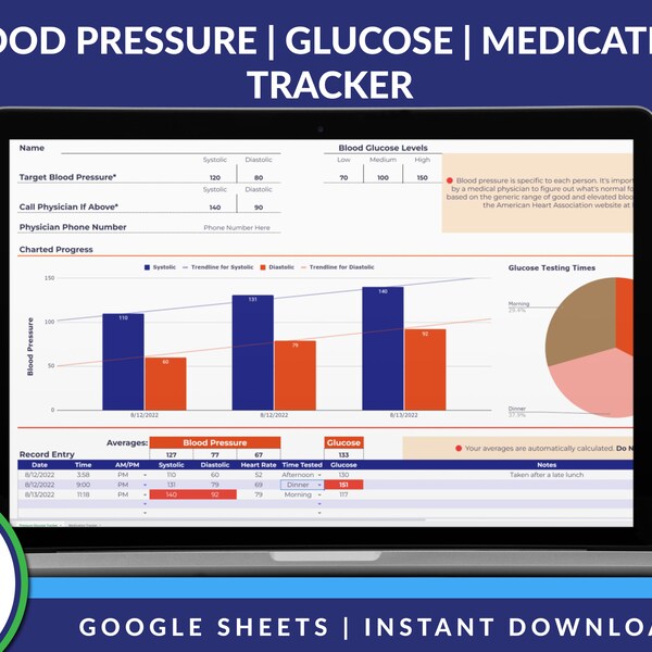 Blood Sugar Tracker - Etsy