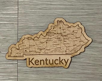 Engraved Wooden Tennessee Map Magnet– Custom Laser Cut State Decor - Etsy