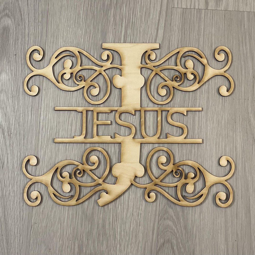Laser Cut Jesus Wall Decor – Christian Home Decor – Rustic Wooden ...