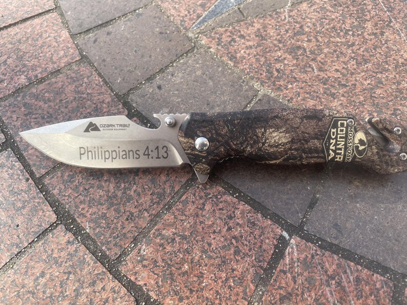 Engraved Bible Verse Knife - Etsy