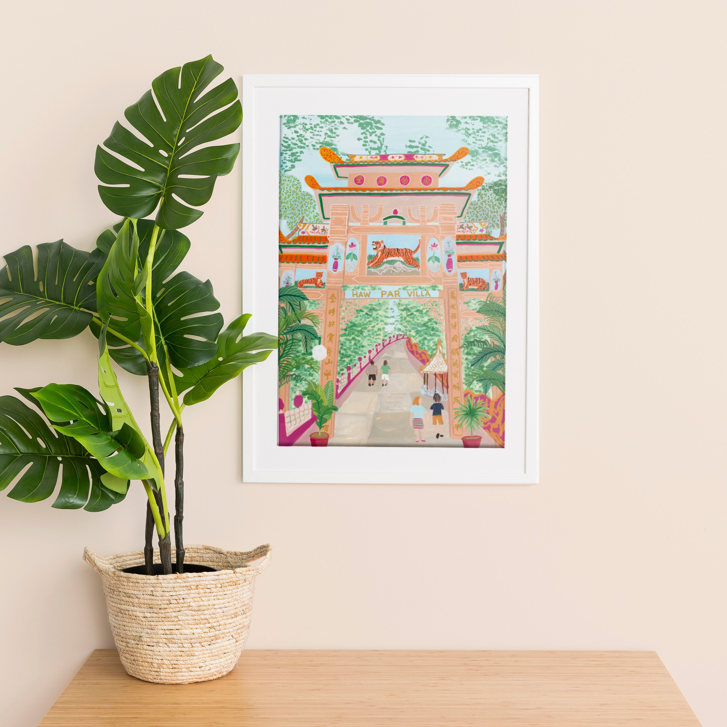 Boho Wall Decor// Boho Decor Haw Par Print Travel Art Print - Etsy UK