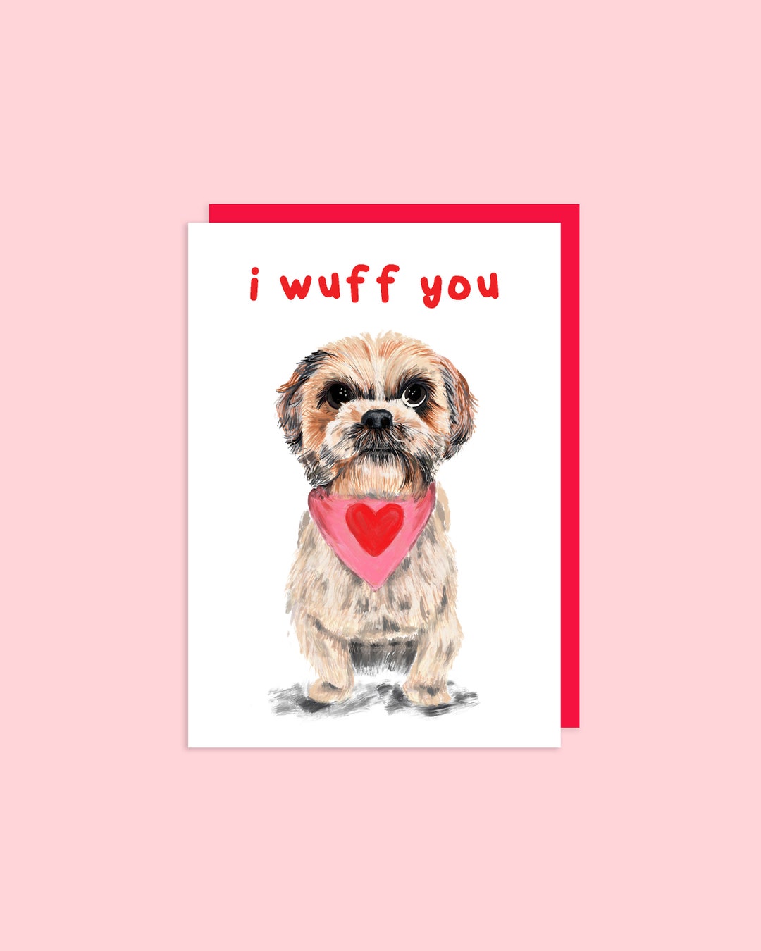 Dog Card for Valentine’s Day// Card From the Dog, Dog Anniversary Card ...