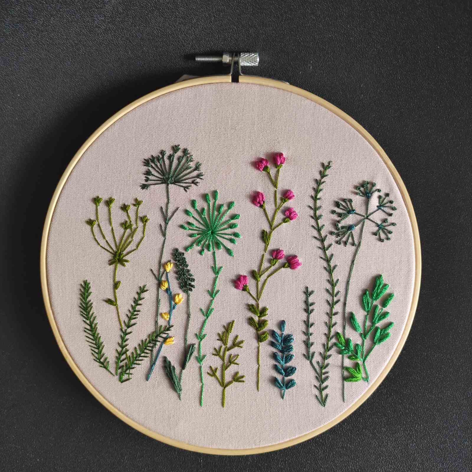 Wildflowers Embroidery Pattern, Hand Embroidery Designs Trendy, Floral ...