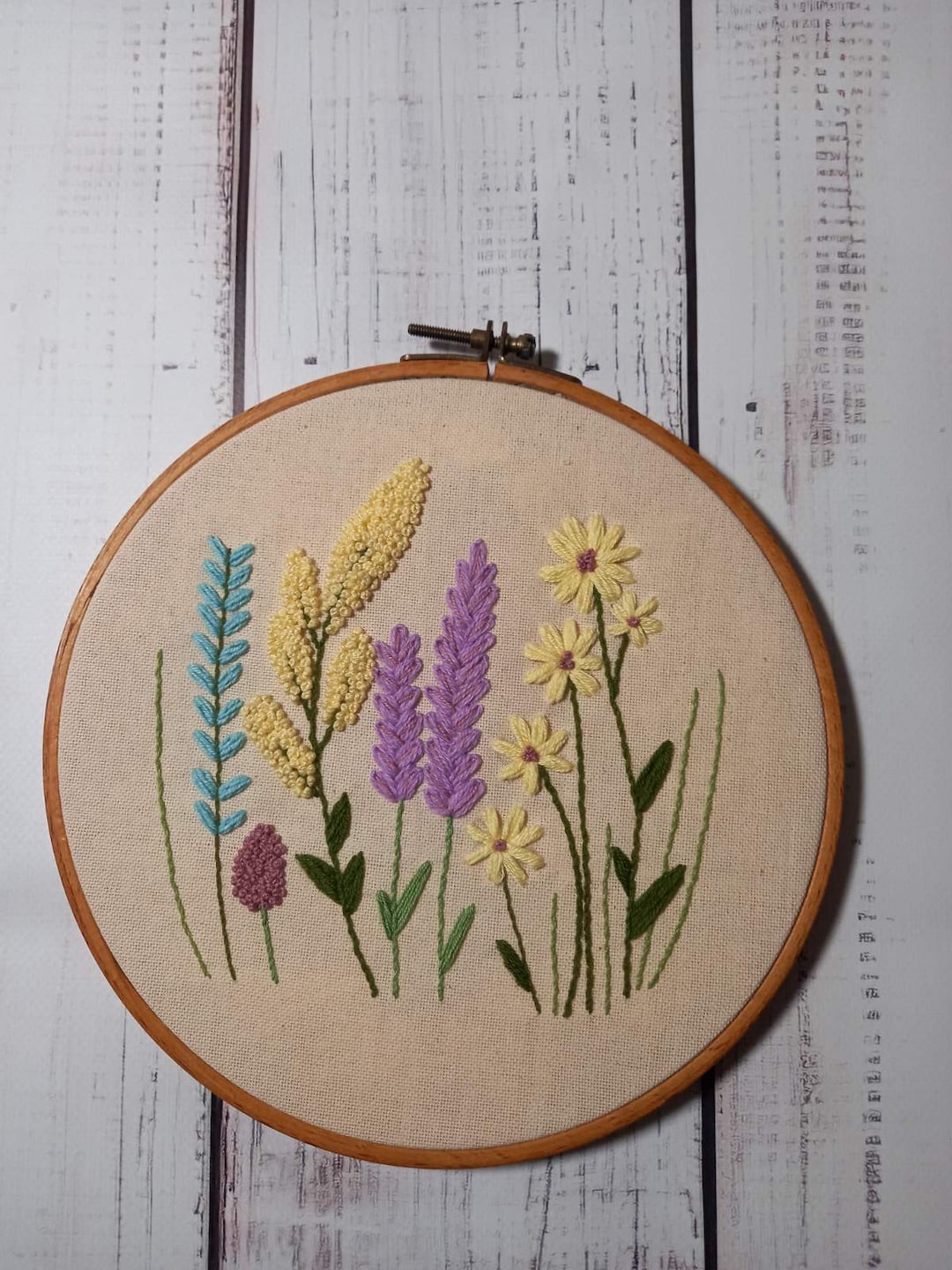 Digital Wildflowers Embroidery Pattern, Nature-inspired Embroidery ...