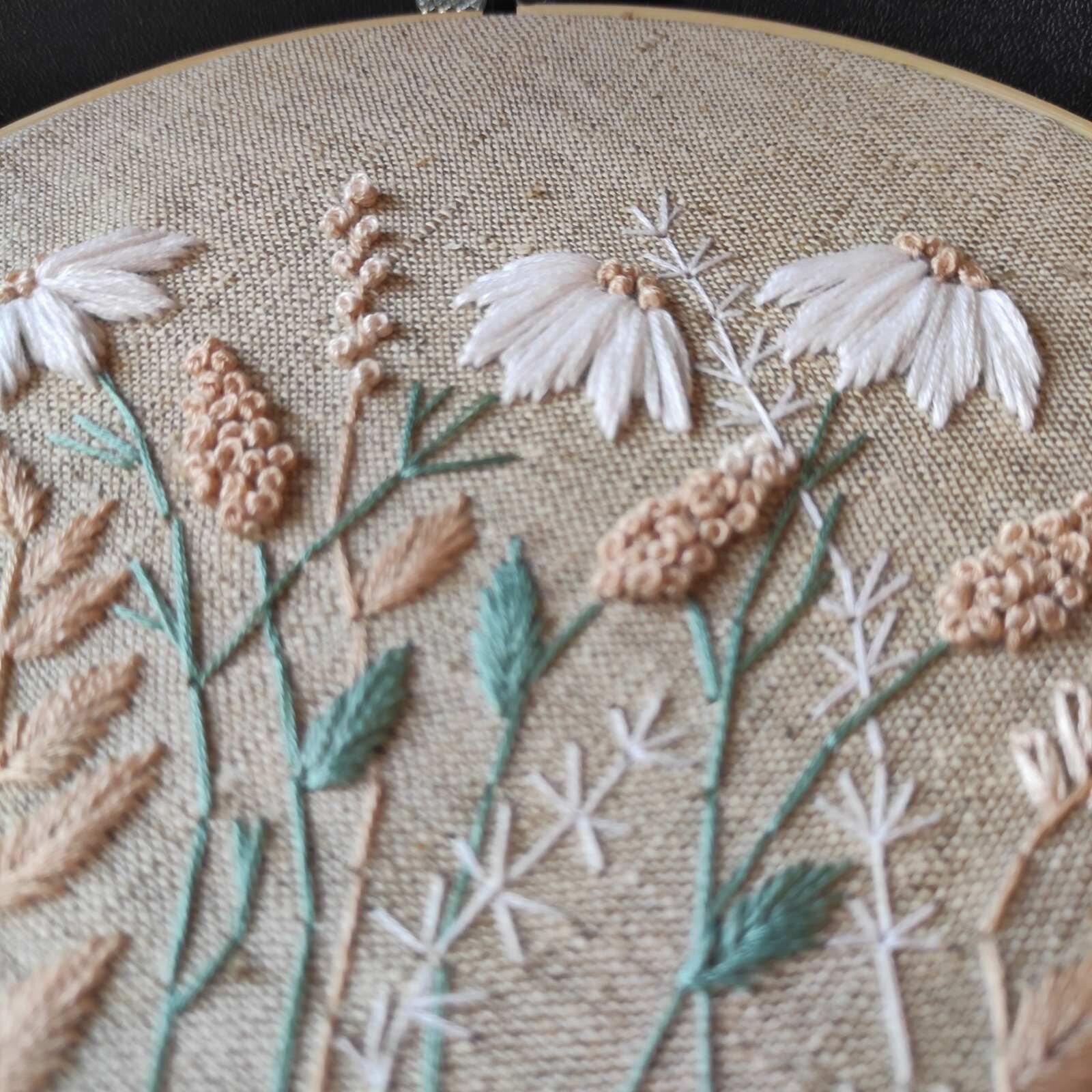 Chamomile & Wildflowers Embroidery, Beginner DIY Pattern PDF, Hand ...