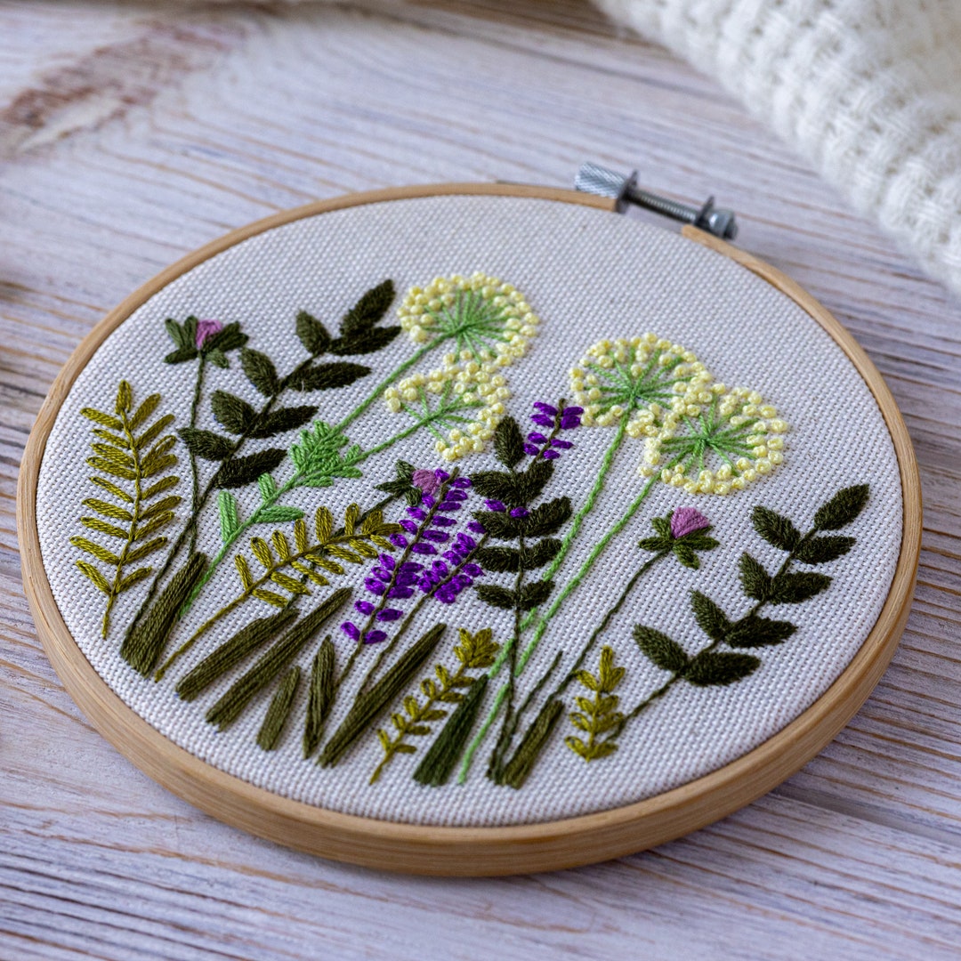 Wildflowers Embroidery Pattern, Hand Embroidery Designs, Wildflower ...