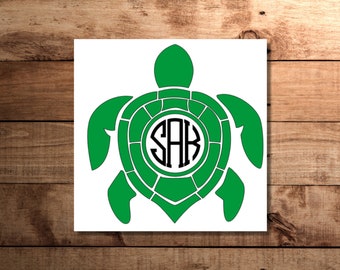 Turtle Monogram | Etsy