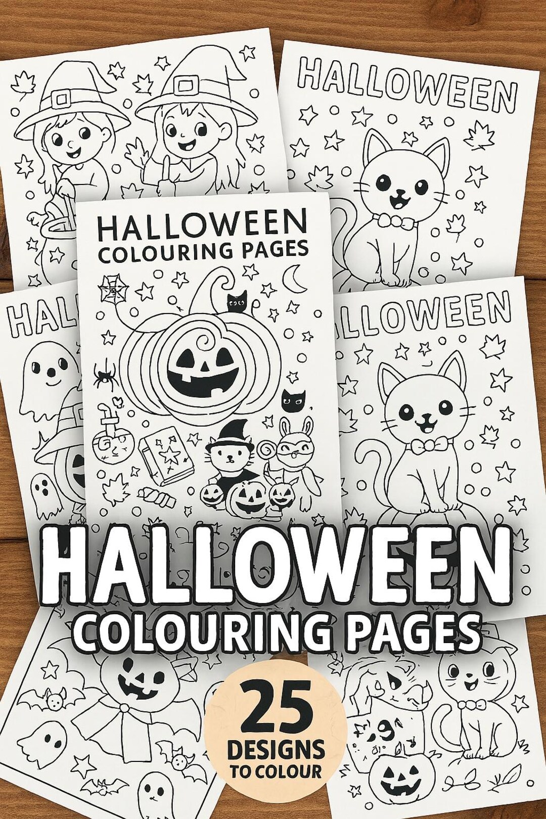 Halloween Colouring Pages for Kids: Spooky Friends! (digi Tal Download ...
