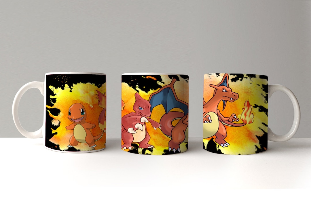Pokemon 3X MUG sublimation wraps squirtle charmander - Etsy France